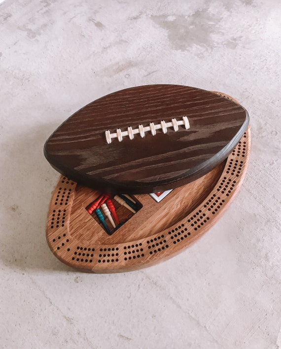 Game Day Cribbage Board Football Cribbage Board With Storage - Etsy