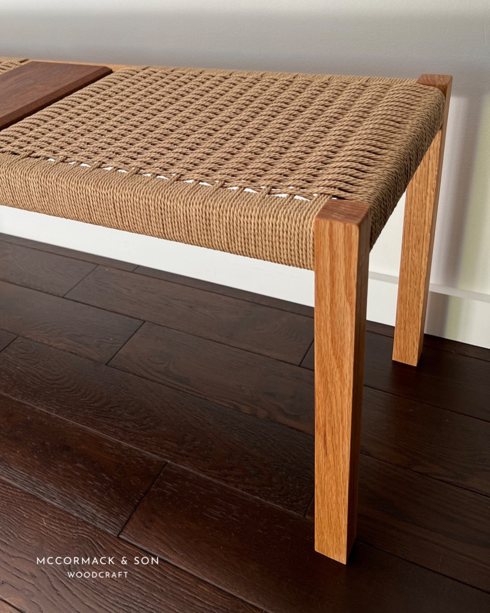 Minimalist Style Danish Cord Bench, Mid-century Modern - Etsy