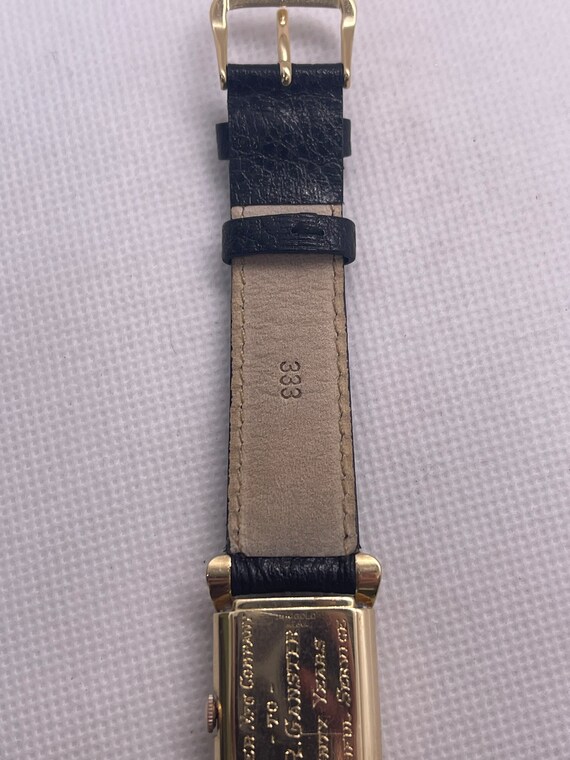 Vintage Bulova Tank Heavy 14K Gold Watch 21mm Wide an… - Gem