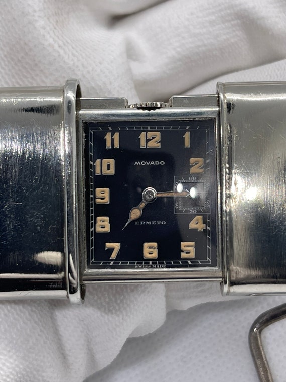 Vintage Movado Ermeto Pocket Watch 53mm x 36.7mm Sign… - Gem