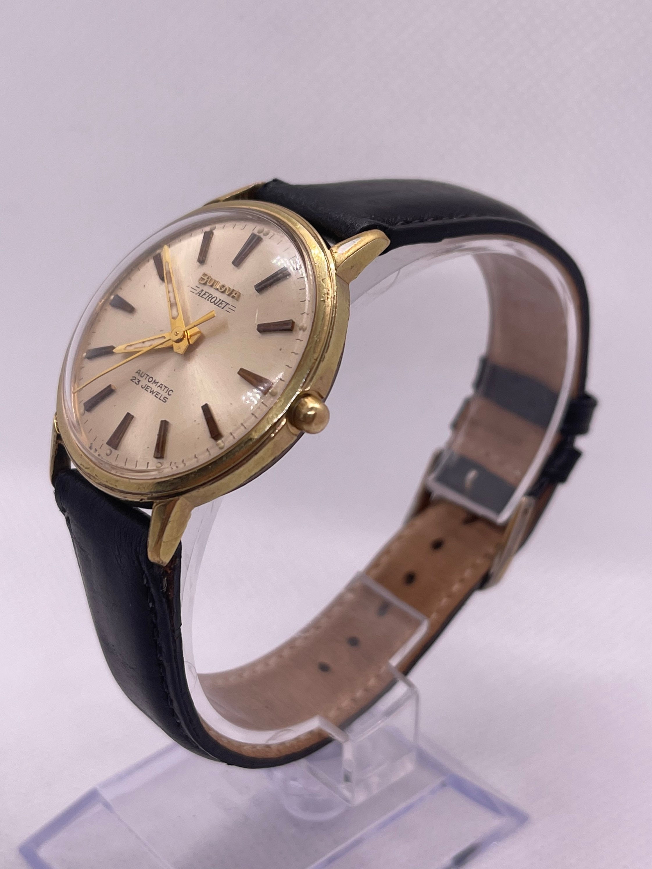 Vintage Bulova Aerojet Automatic 23 Jewel 1968 Gold 34mm Wide - Etsy