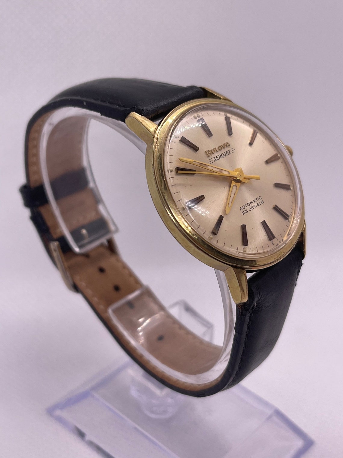 Vintage Bulova Aerojet Automatic 23 Jewel 1968 Gold 34mm Wide - Etsy