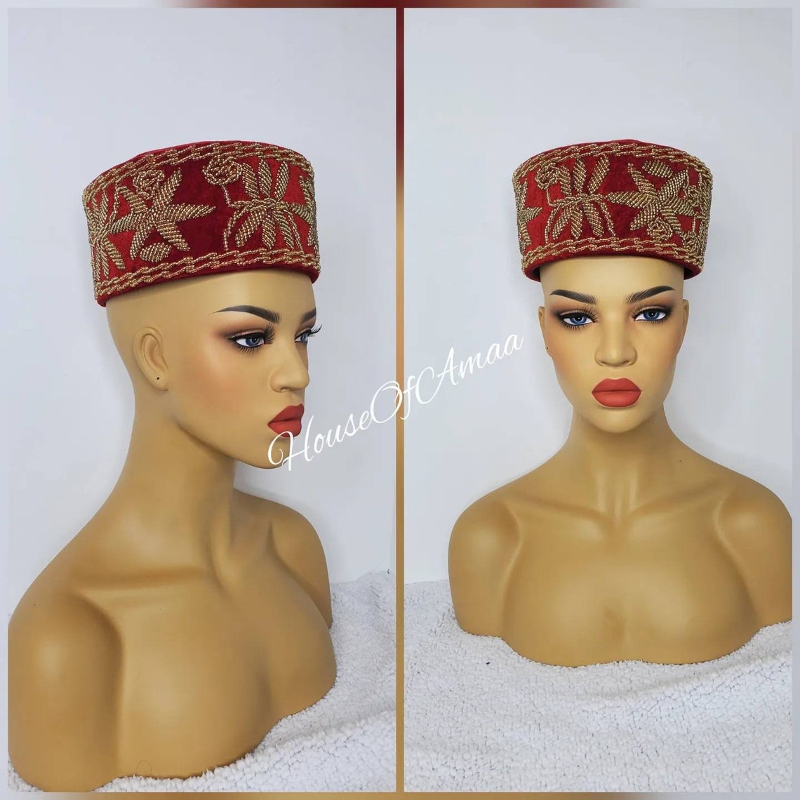 Awolowo Cap/beaded Cap /beaded Awolowo Cap Made With MARCO. Firm ...
