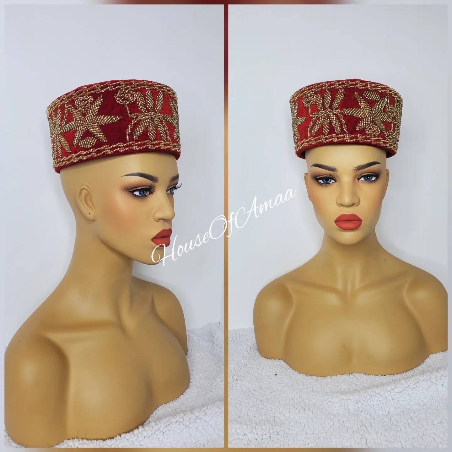 Awolowo Cap/beaded Cap /beaded Awolowo Cap Made With MARCO. Firm ...