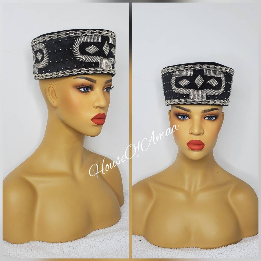 Awolowo Cap/beaded Cap /beaded Awolowo Cap Made With MARCO. Firm ...