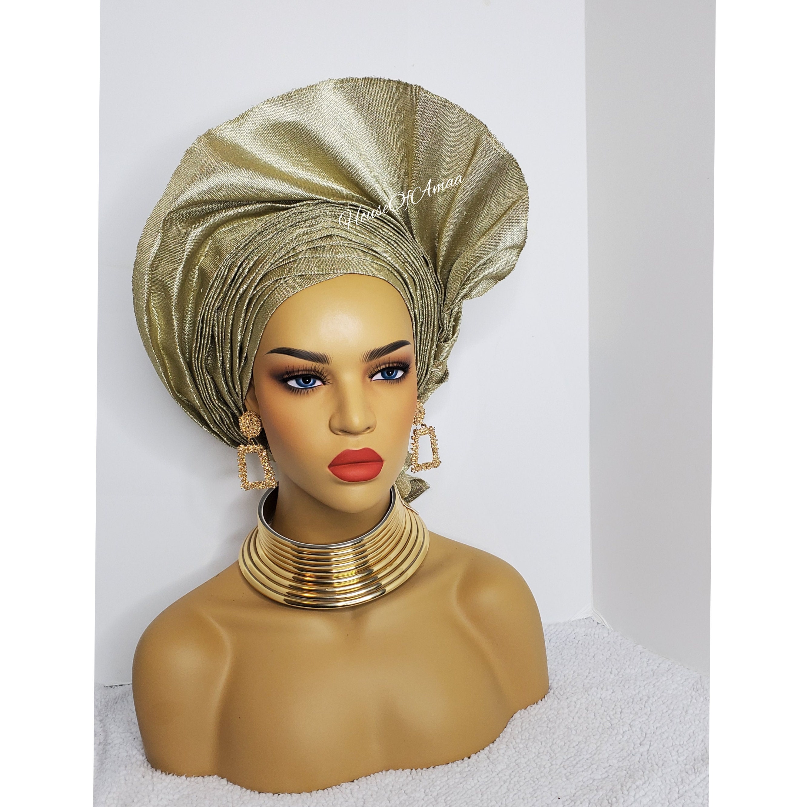 Autogele (pre-tied Gele) | Already Sewn Gele | Ready to Wear Gele | Aso ...
