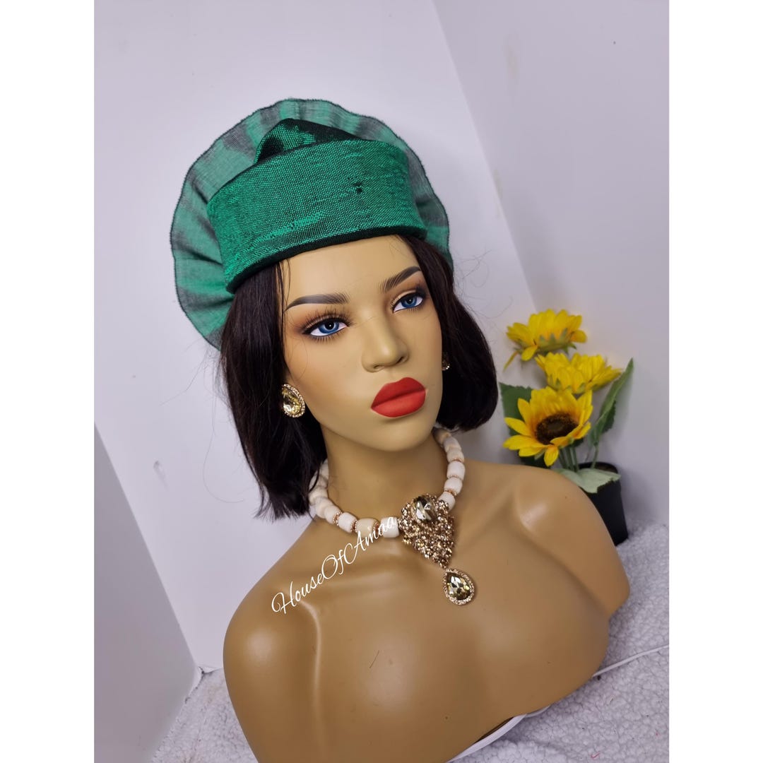Zara Cap, Autogele, Already Sewn, Zara Cap With Asooke, Pre-tied ...
