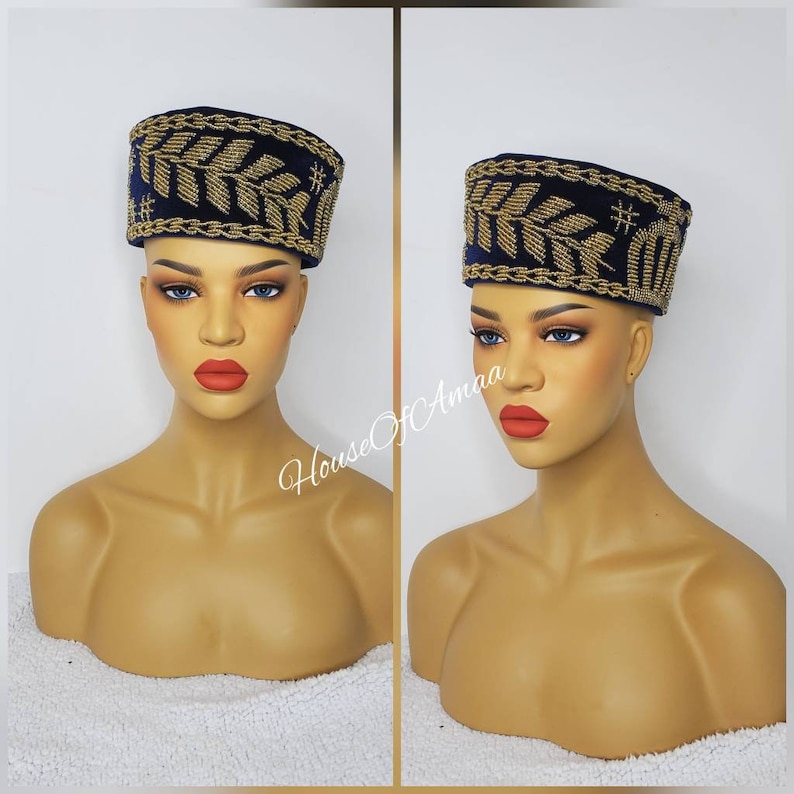 Awolowo Cap/beaded Cap /beaded Awolowo Cap Made With MARCO. Firm ...