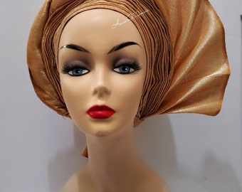 Side Fan Autogele/ Ready to Wear Autogele / Pre-tied Gele/ - Etsy