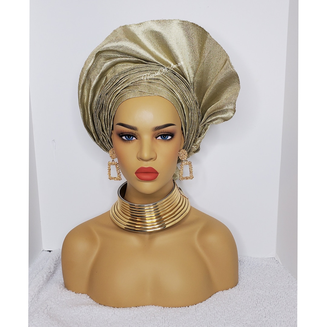Autogele (pre-tied Gele) | Already Sewn Gele | Ready to Wear Gele | Aso ...