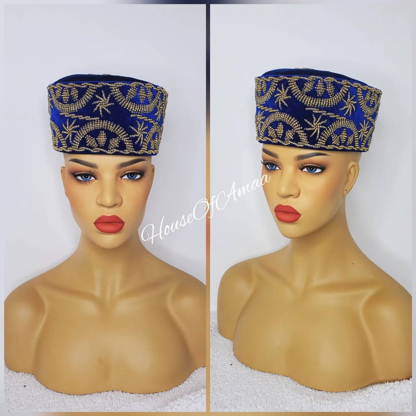 Awolowo Cap/beaded Cap /beaded Awolowo Cap Made With MARCO. Firm ...