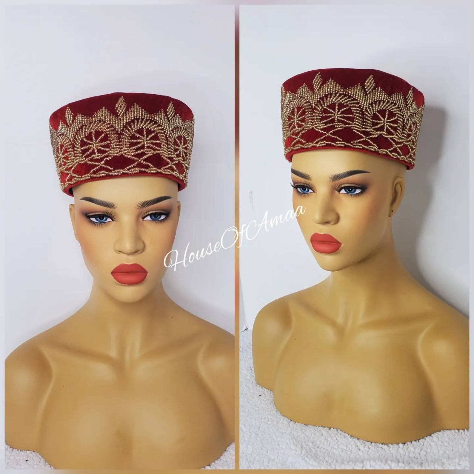 Awolowo Cap/beaded Cap /beaded Awolowo Cap Made With MARCO. Firm ...