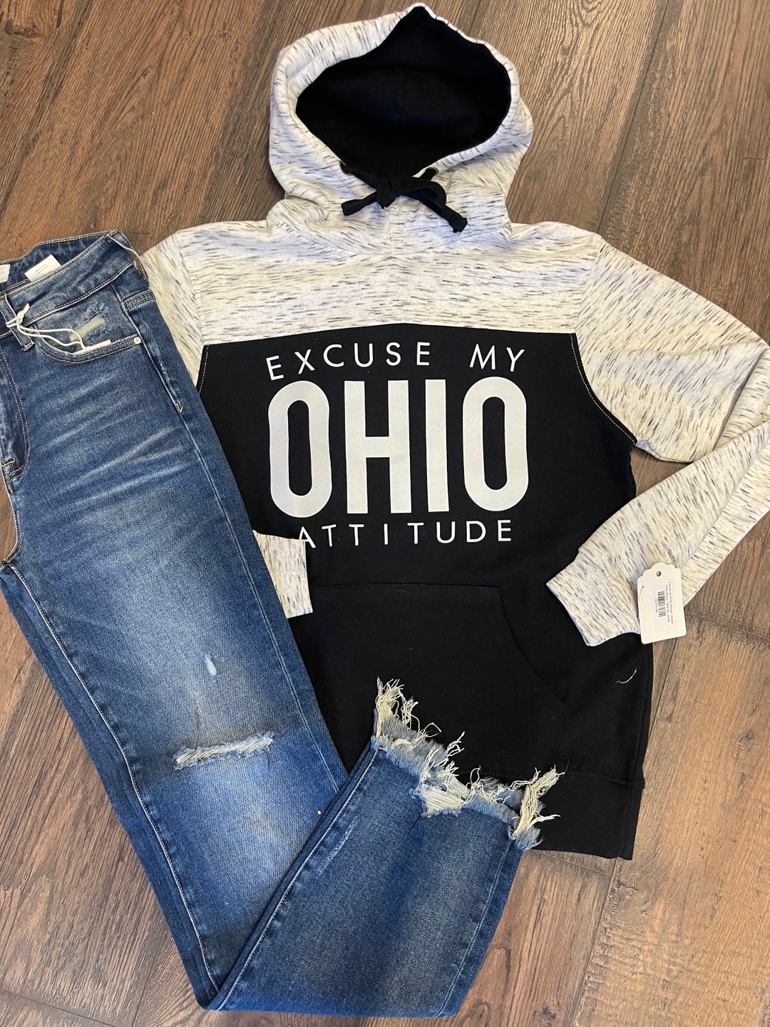 Excuse My Ohio Attitude Hoodie/ Buckeyes/ Gifts for Her / Oh-io ...