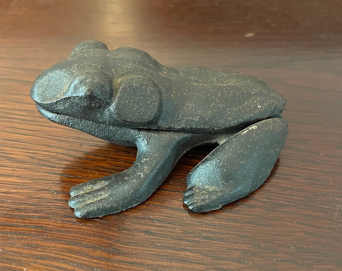 Authentic "iron Art" Cast Iron Frog JM259 Trinket Box - Etsy