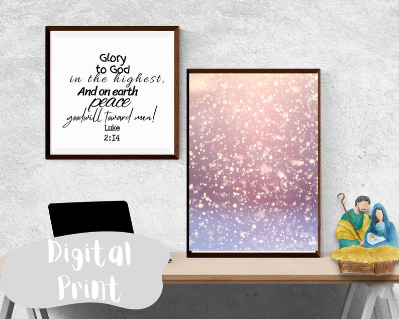 Glory to God/on Earth Peace/luke 2 14/christmas Scripture/christmas ...