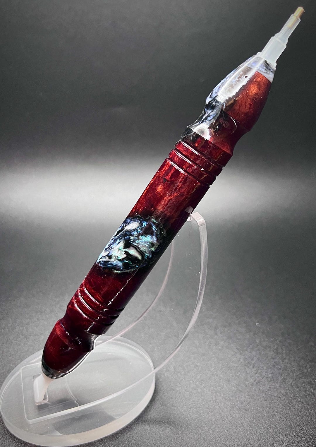 Hybrid Manzanita & Abalone Epoxy Swirl Hybrid Diamond Painting Pen ...