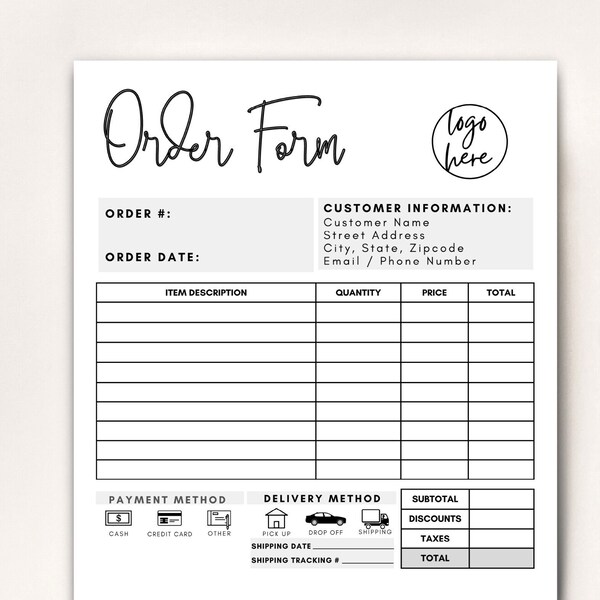Custom Order Form - Etsy