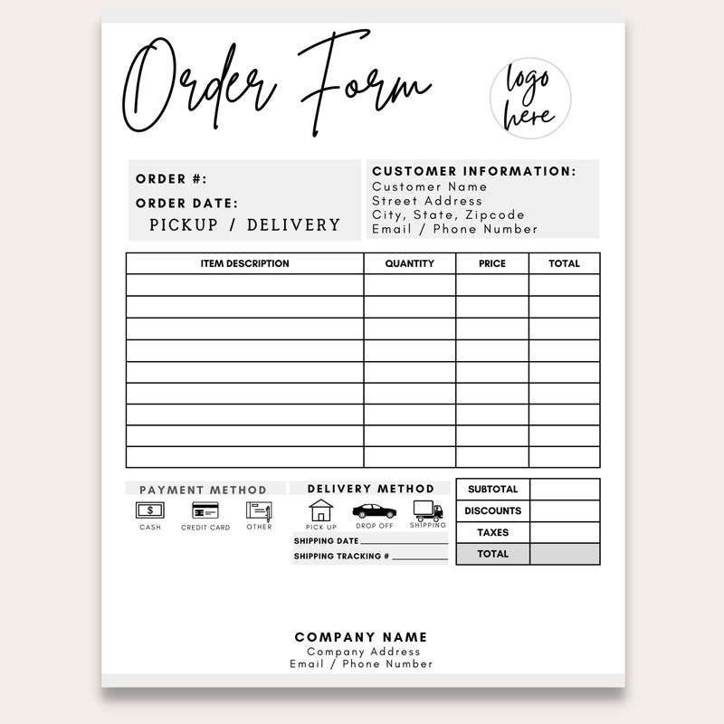 Custom Order Form - Etsy