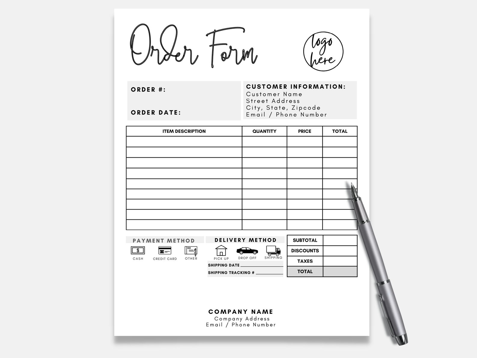 Order Form Template Custom Order Form Order Form Craft Etsy order-form-template-custom-order-form-order-form-craft-etsy
