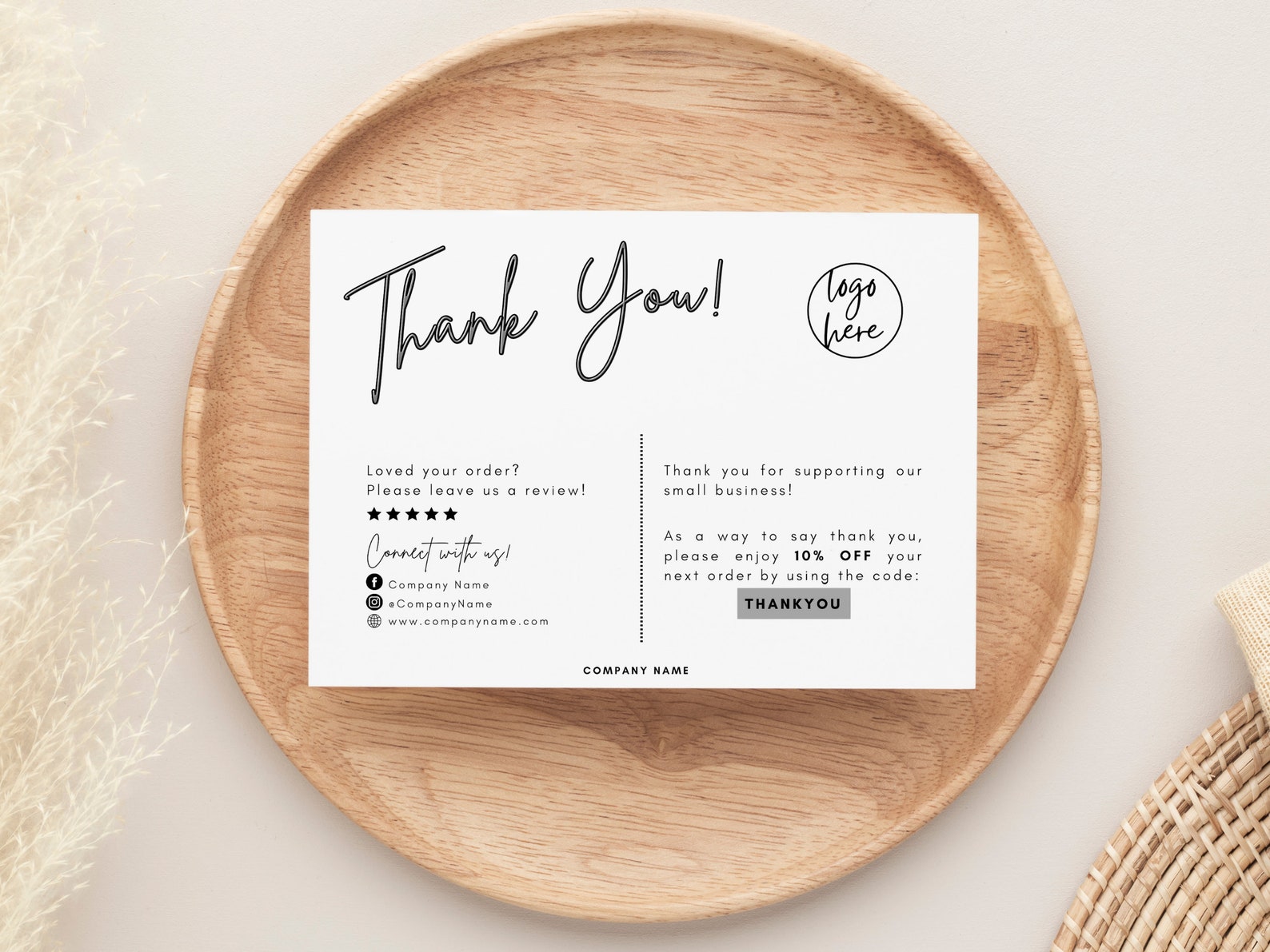 Thank You for Your Order, Thank You Card Business, Thank You for Your ...