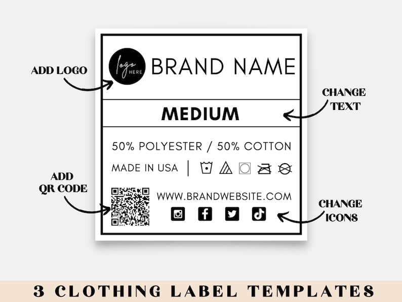 Small Business Bundle Documents Printable Clothing Labels - Etsy