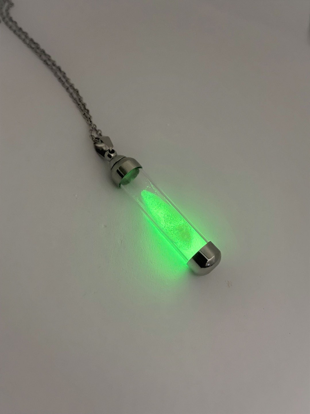 Glow in the Dark Cylinder Necklaces, Long Capsule Necklace, Tube ...