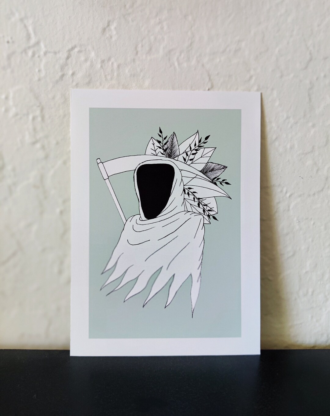 Grim Reaper Art Plant Print Gallery Wall Art Plant Decor Grim Reaper ...