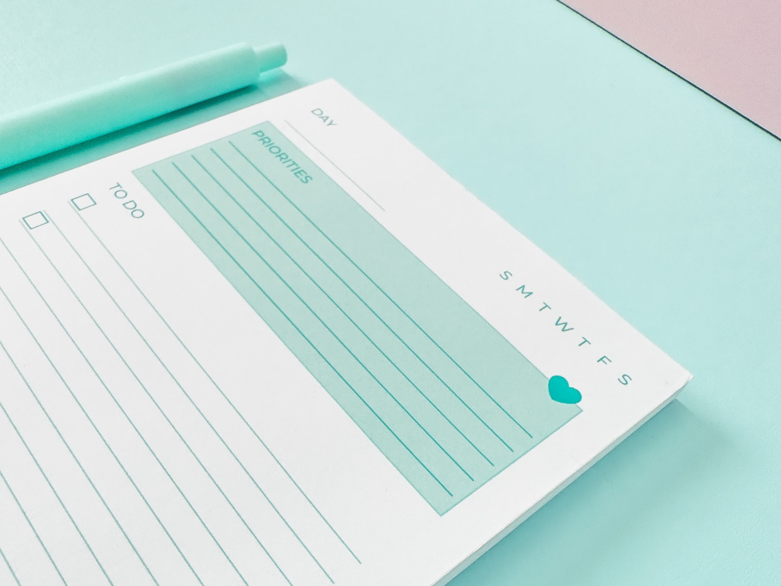 Teal To-do List Notepad – 4.25" X 6.25" Daily Planner With Priorities ...