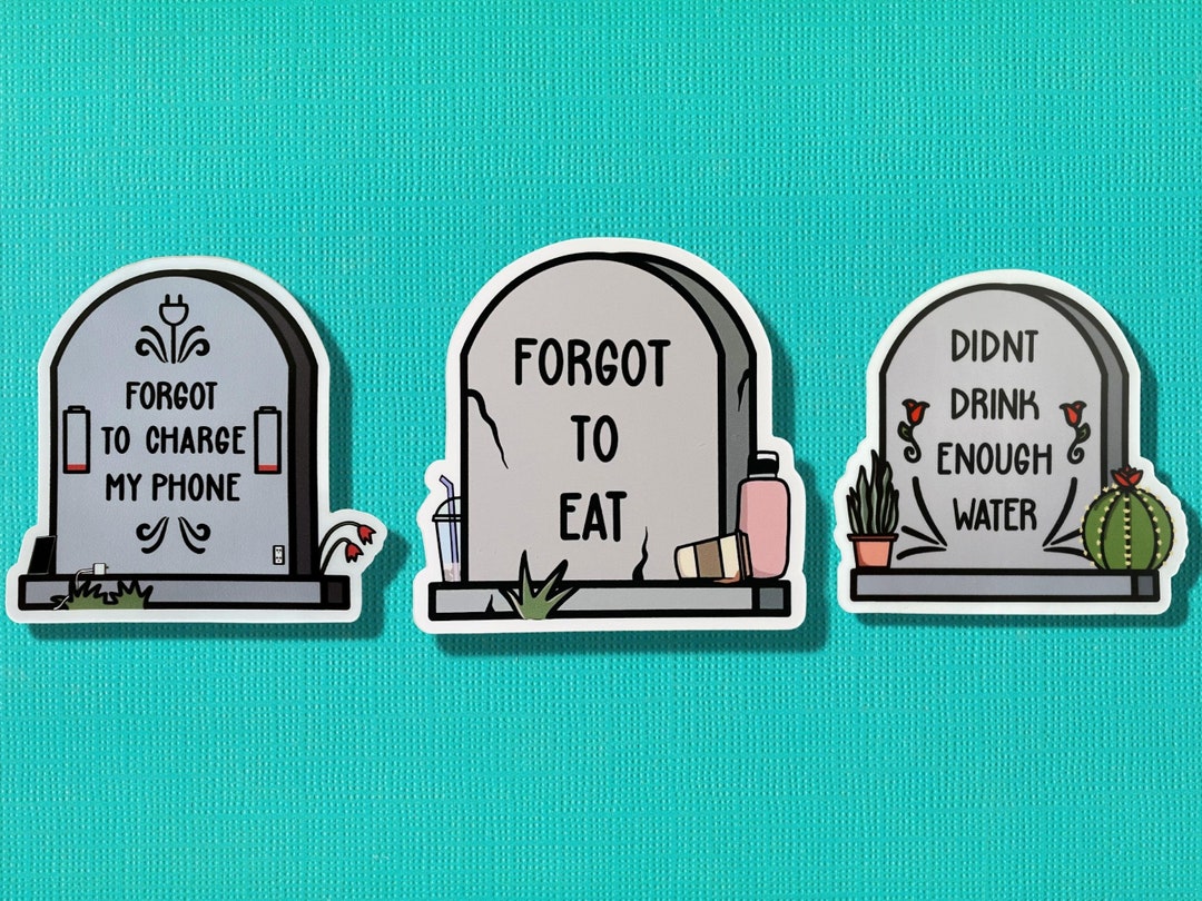 Tombstone Sticker Set of Three - Etsy