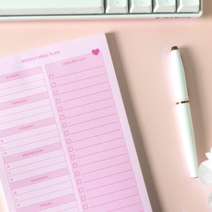 Note Pad for Meal Plan Grocery List for Meal Prep Organization Grocery ...