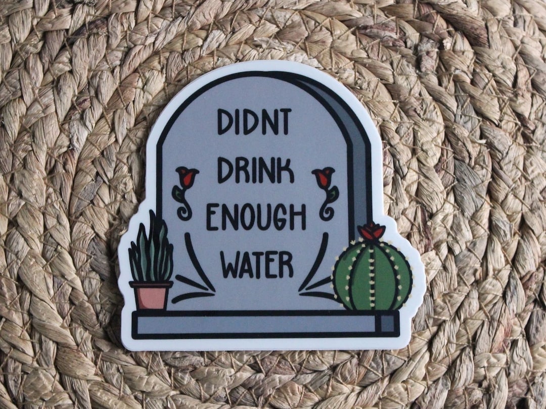 Drink More Water Bottle Sticker Hydrate Drink Your Water Sticker for ...