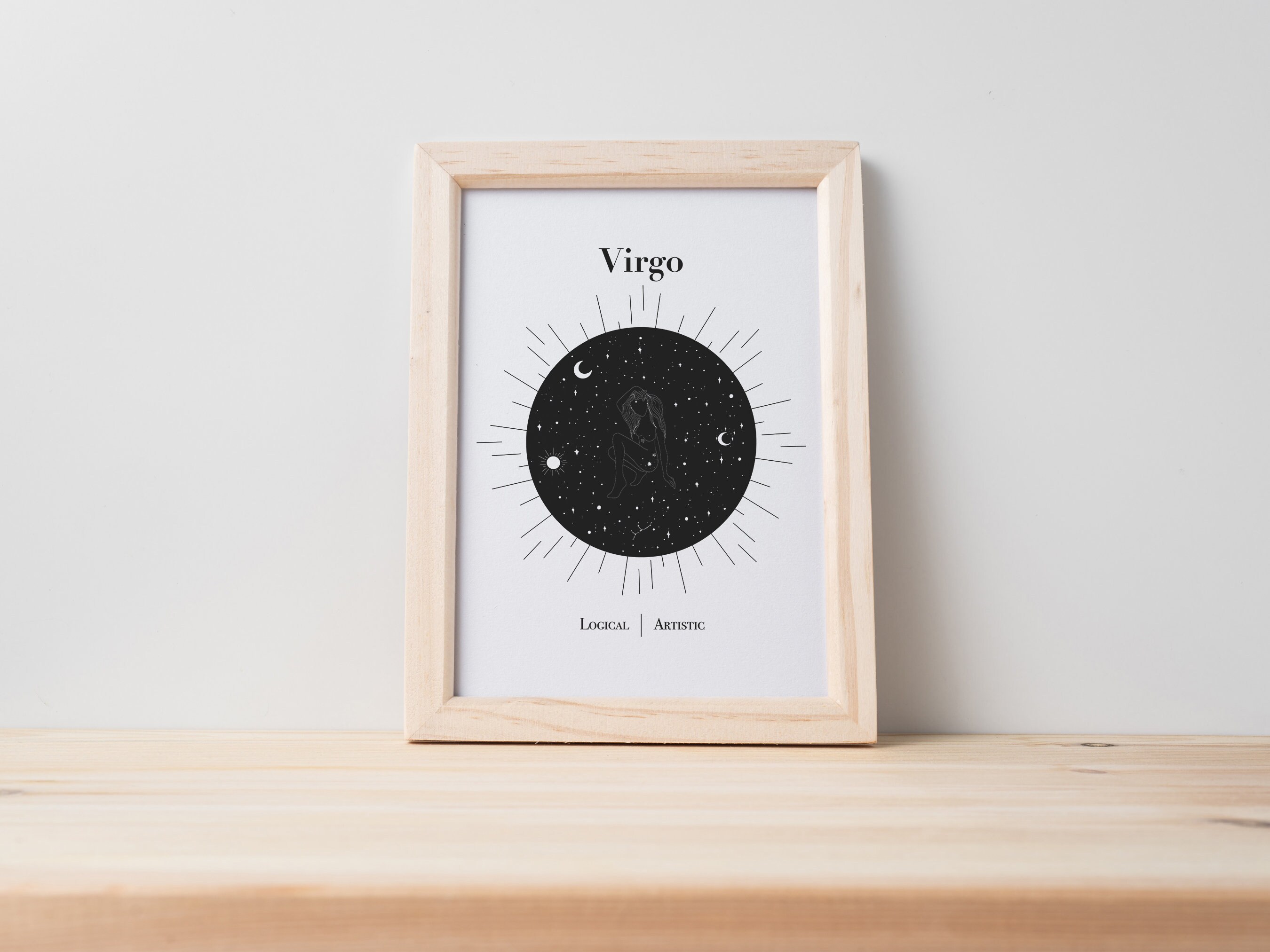 Virgo Zodiac Sign Digital Poster Print - Etsy