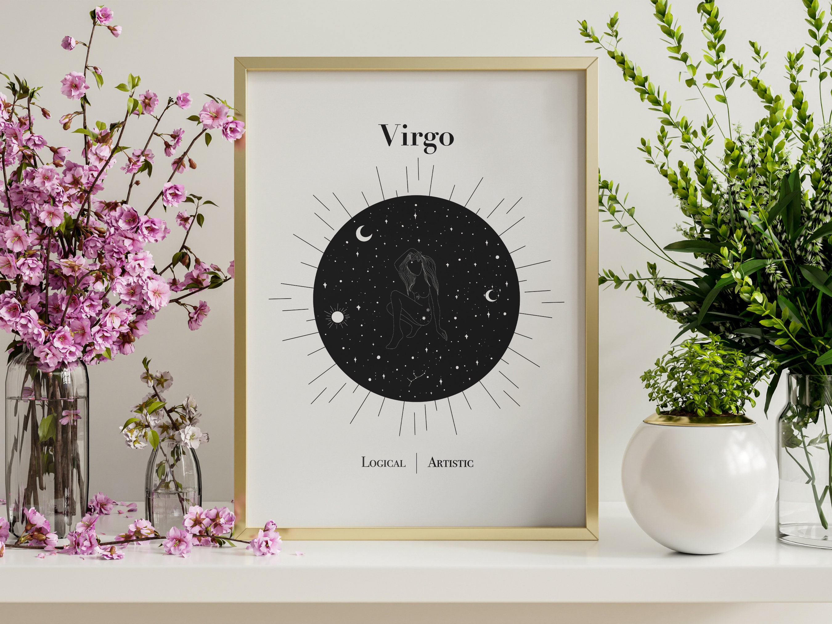 Virgo Zodiac Sign Digital Poster Print - Etsy