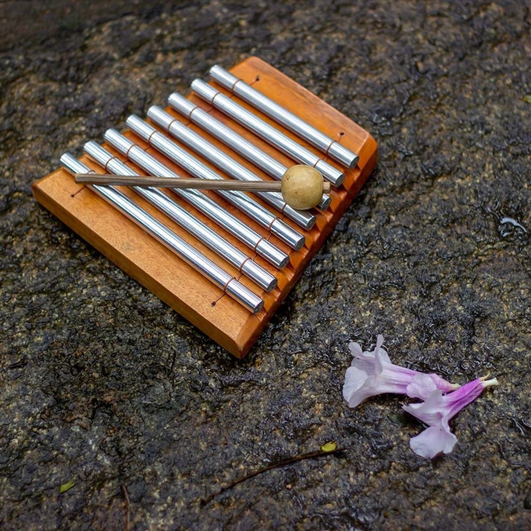 Mini Teak Wood Xylophone With 8 Stainless Steel Keys - Etsy