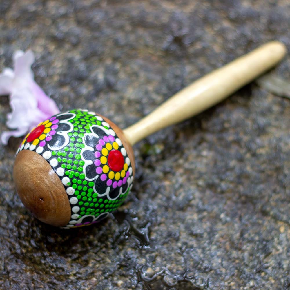 Natural Wooden Maracas Shaker Dot Painted Musical Shaker - Etsy