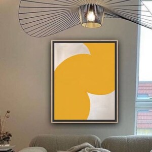 Mustard Yellow Original Abstract Canvas Artlarge Abstract | Etsy