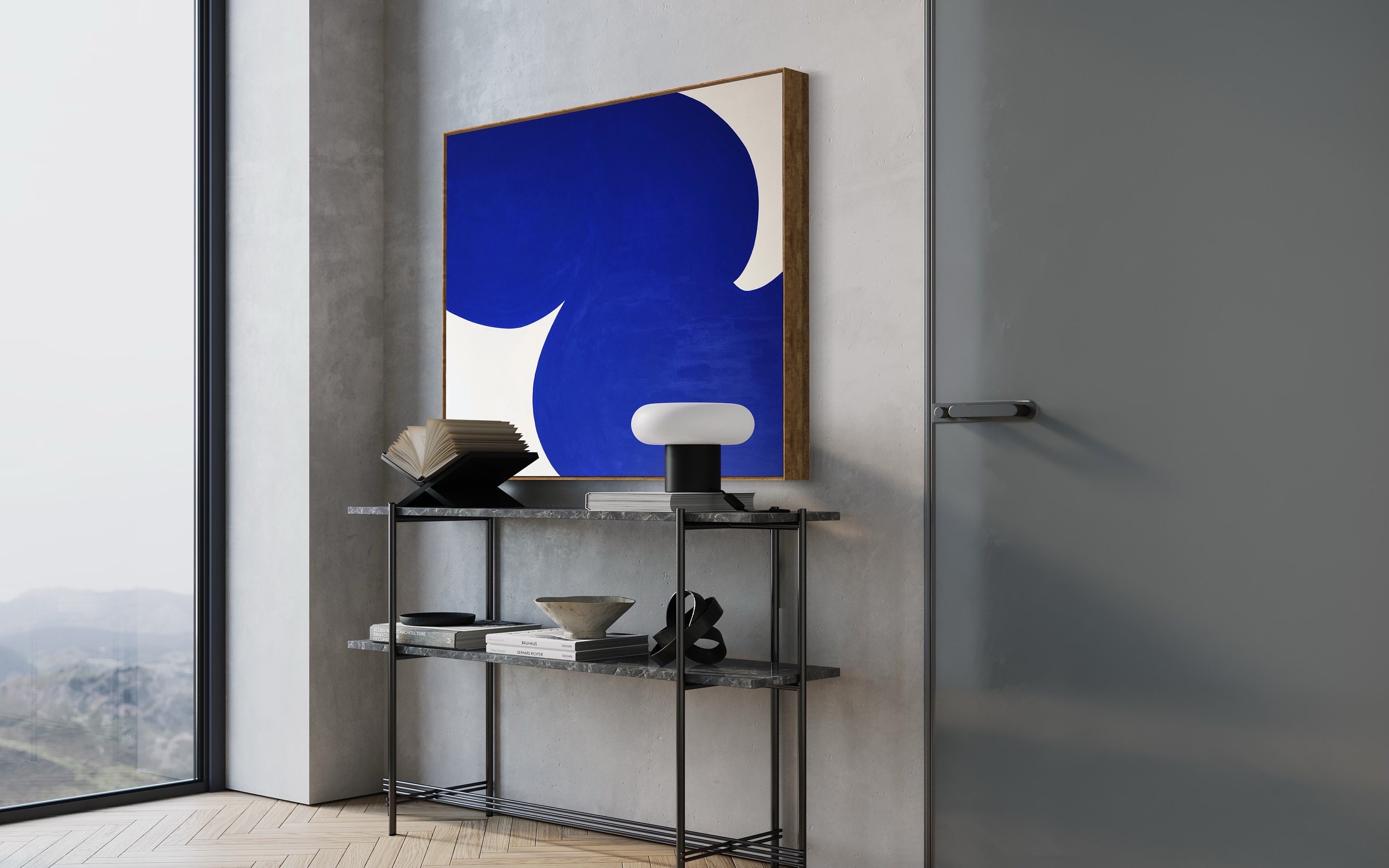 Extra Large Wall Art Abstract,blue Abstract Art,indigo Painting,navy ...