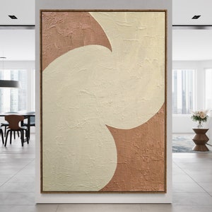 Large Beige Abstract Painting Beige Painting Texture Painting Brown ...