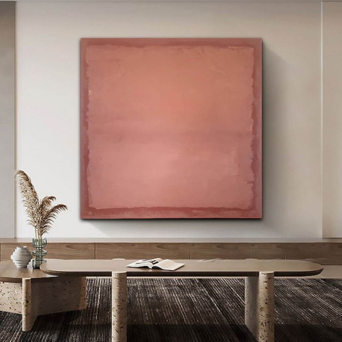 Oversized Abstract Earth Tones Paintings on Canvas Terracotta - Etsy