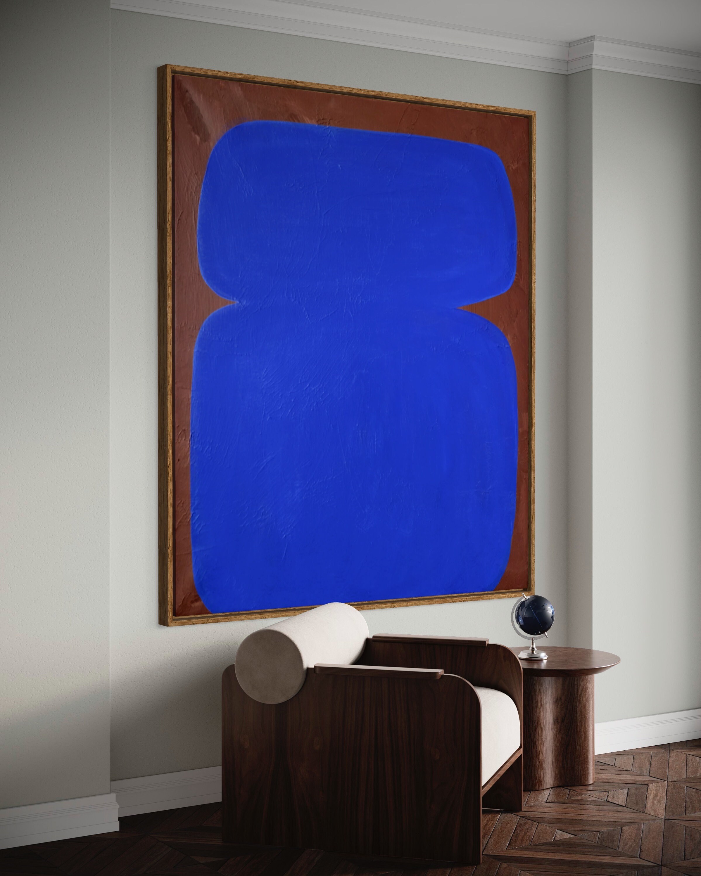 Extra Large Wall Art Abstract,blue Abstract Art,brown Painting,large ...