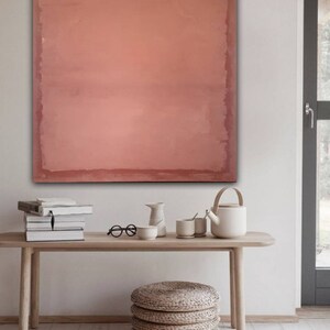 Oversized Abstract Earth Tones Paintings on Canvas Terracotta Painting ...