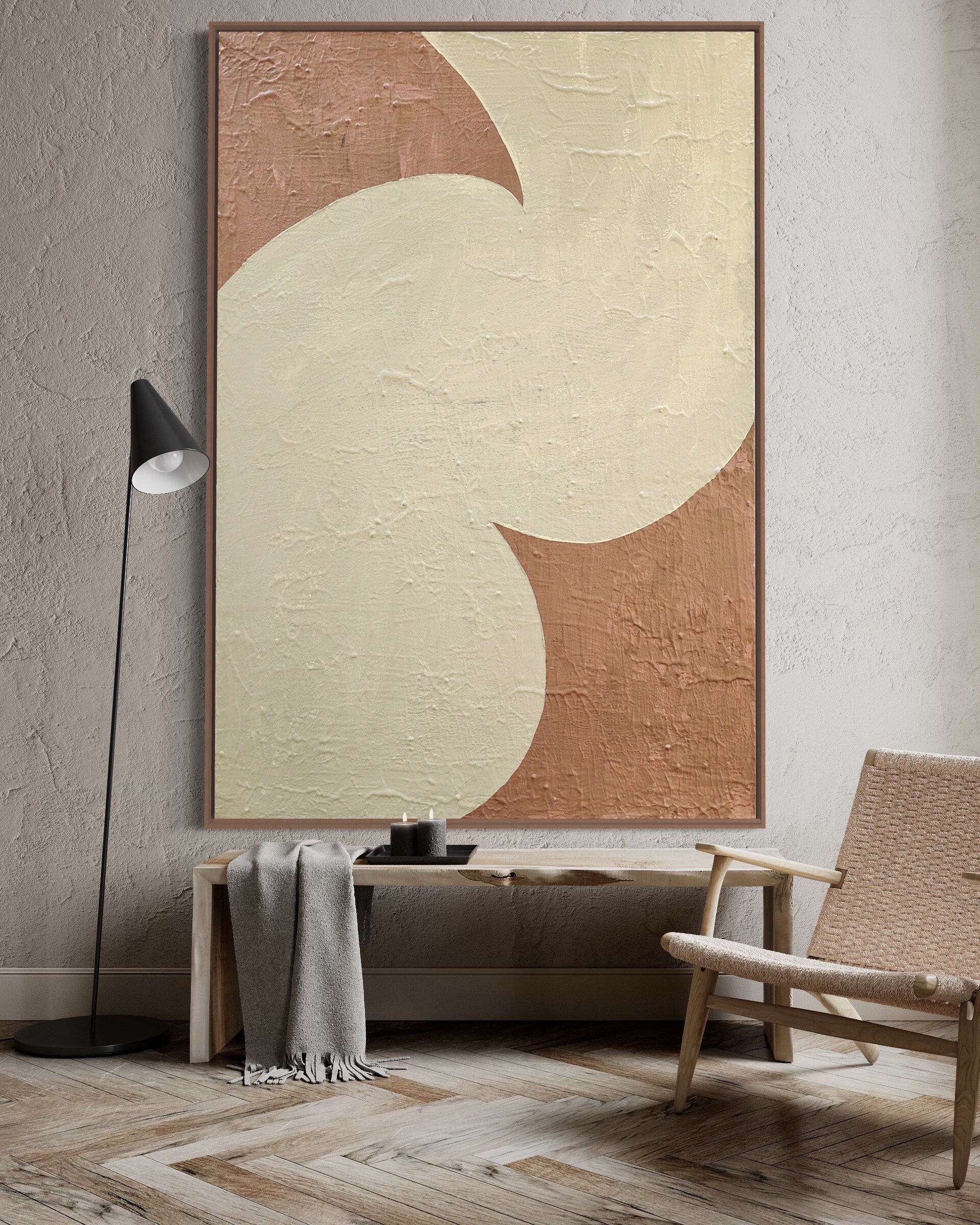 Large Beige Abstract Painting Beige Painting Texture Painting Brown ...