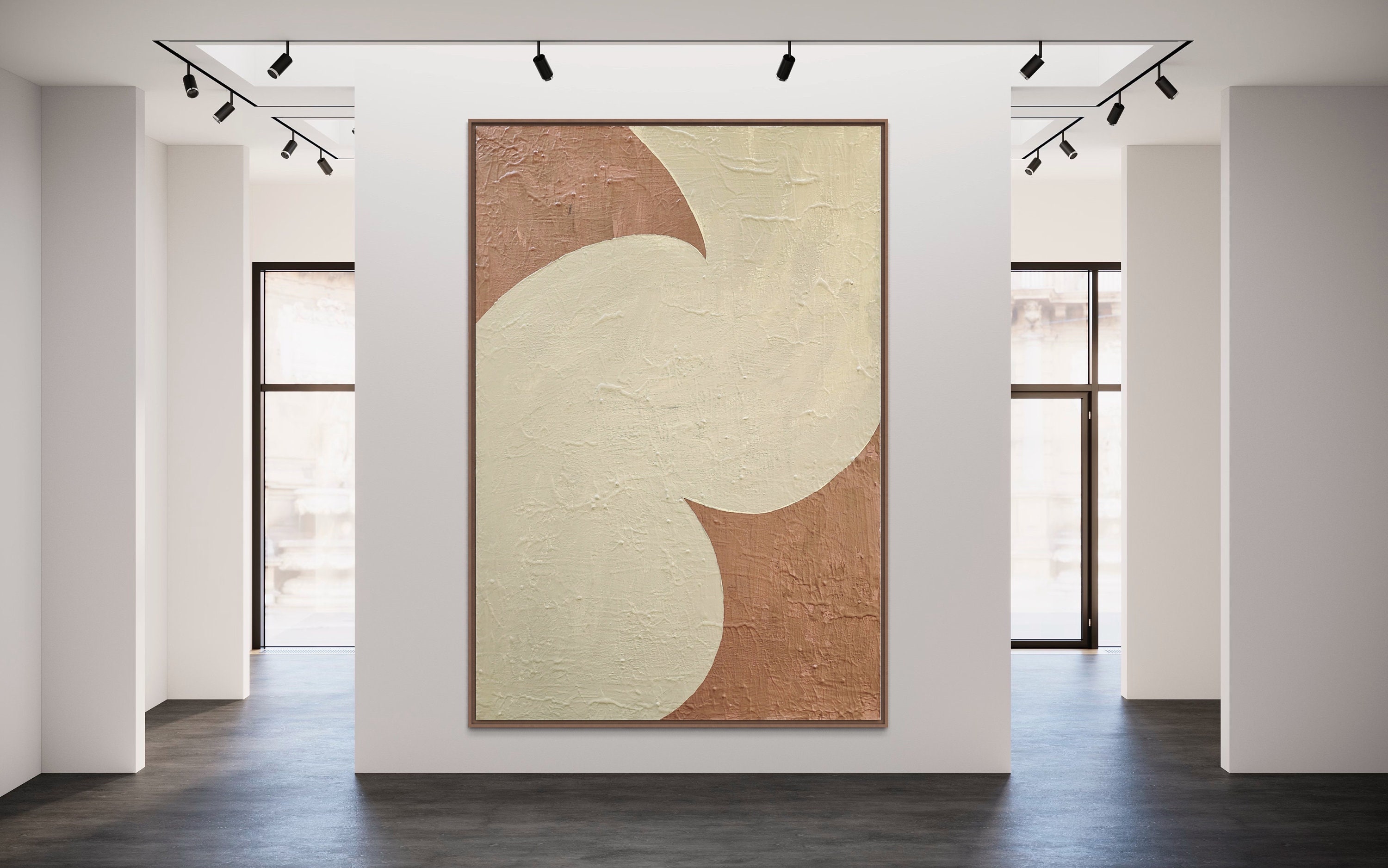 Large Beige Abstract Painting Beige Painting Texture Painting Brown ...
