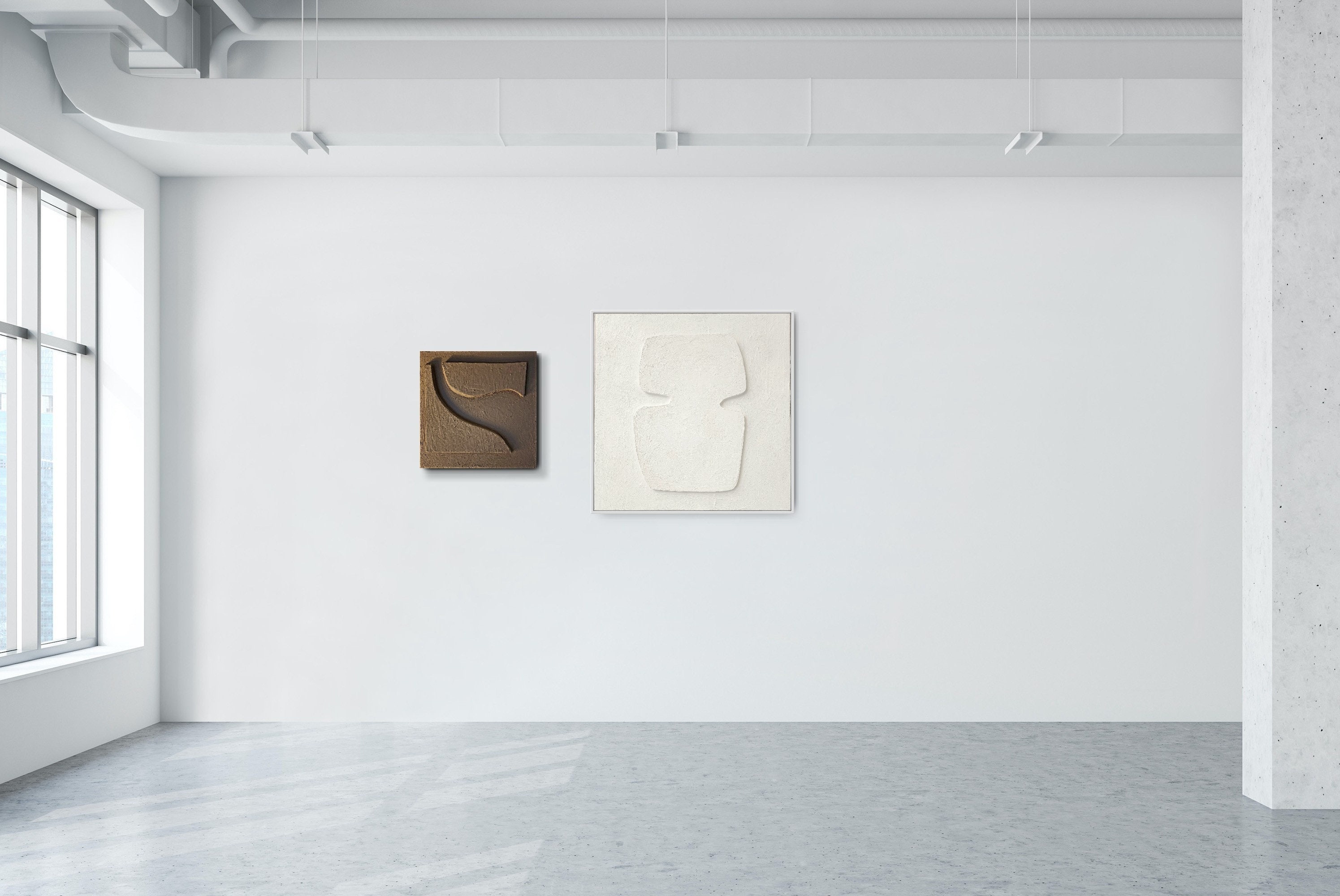Midcentury Modern Relief Painting Texture Sculptural Geometric Wall Art ...