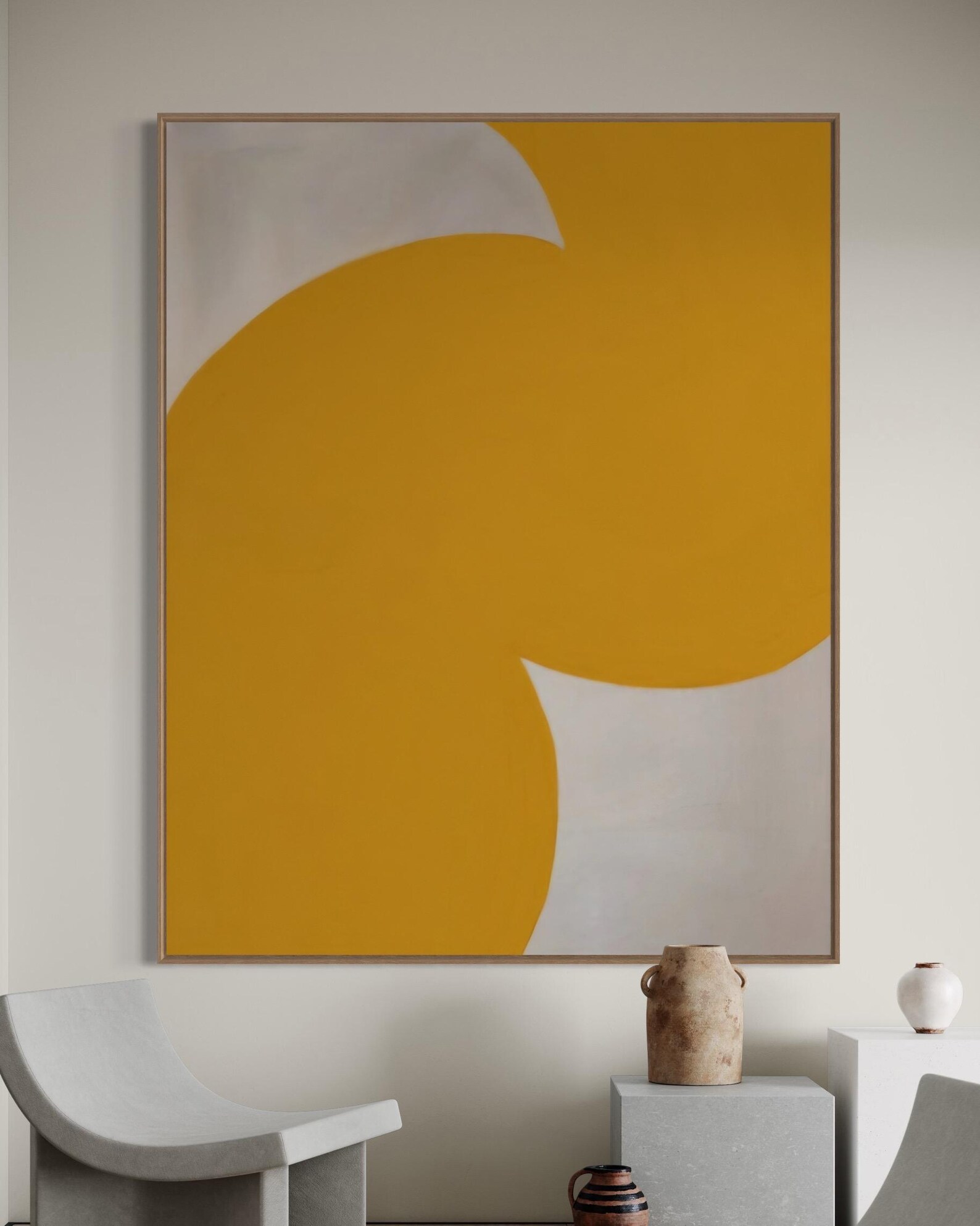 Mustard Yellow Original Abstract Canvas Art,large Abstract Painting ...