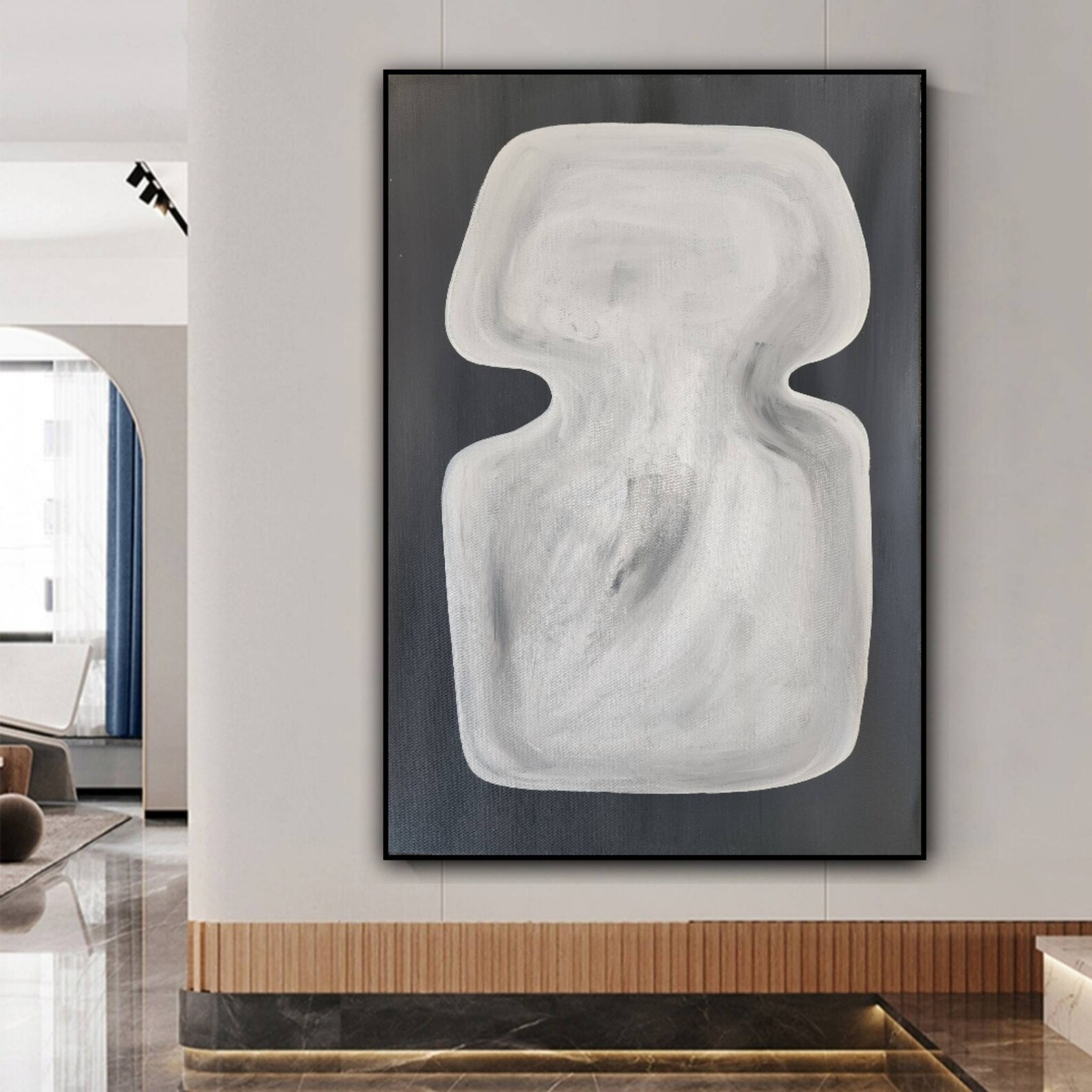 Extra Large Abstract Painting White Painting Texture Painting ...