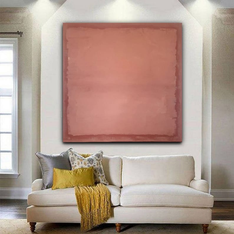 Oversized Abstract Earth Tones Paintings on Canvas Terracotta Painting ...