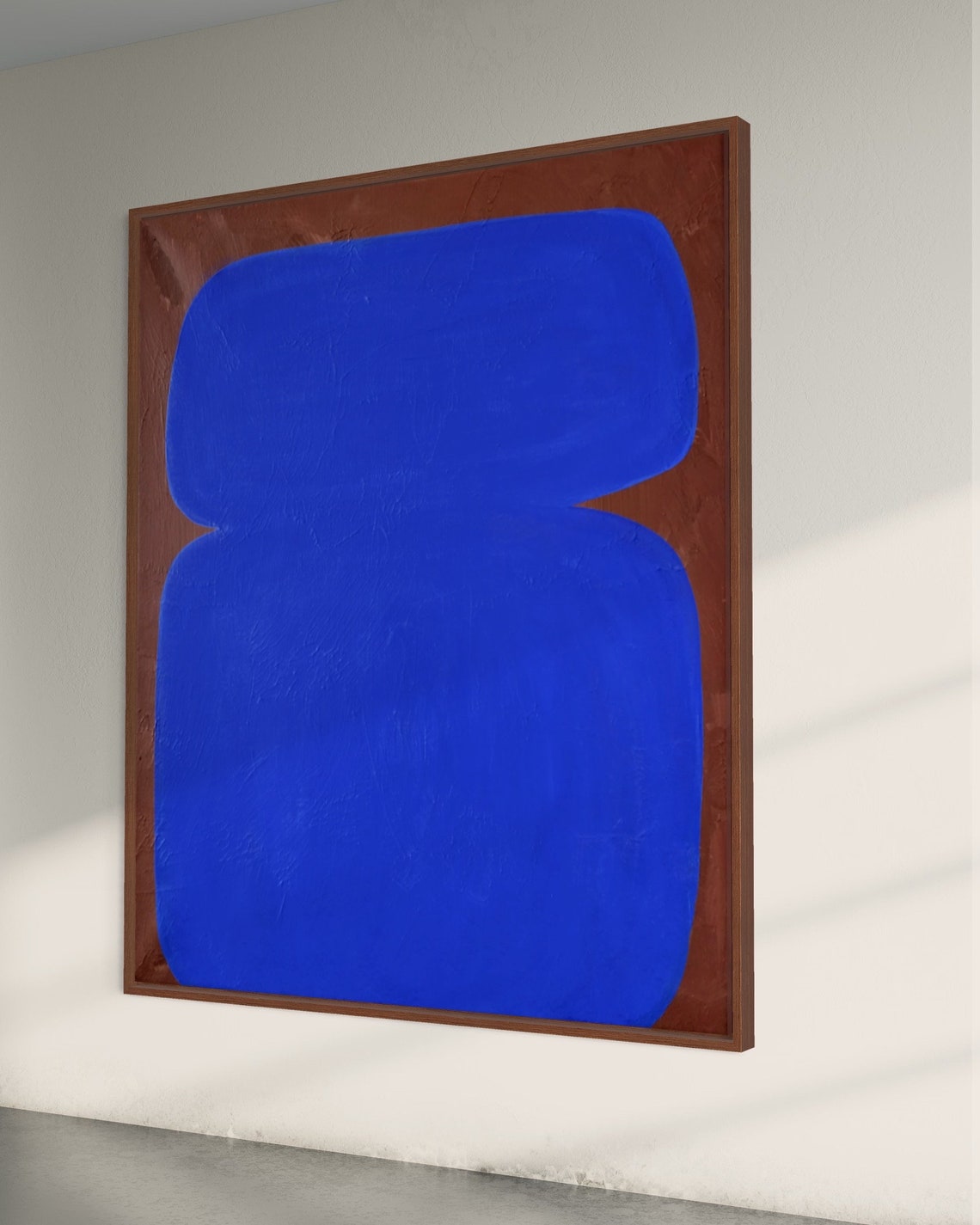 Extra Large Wall Art Abstract,blue Abstract Art,brown Painting,large ...