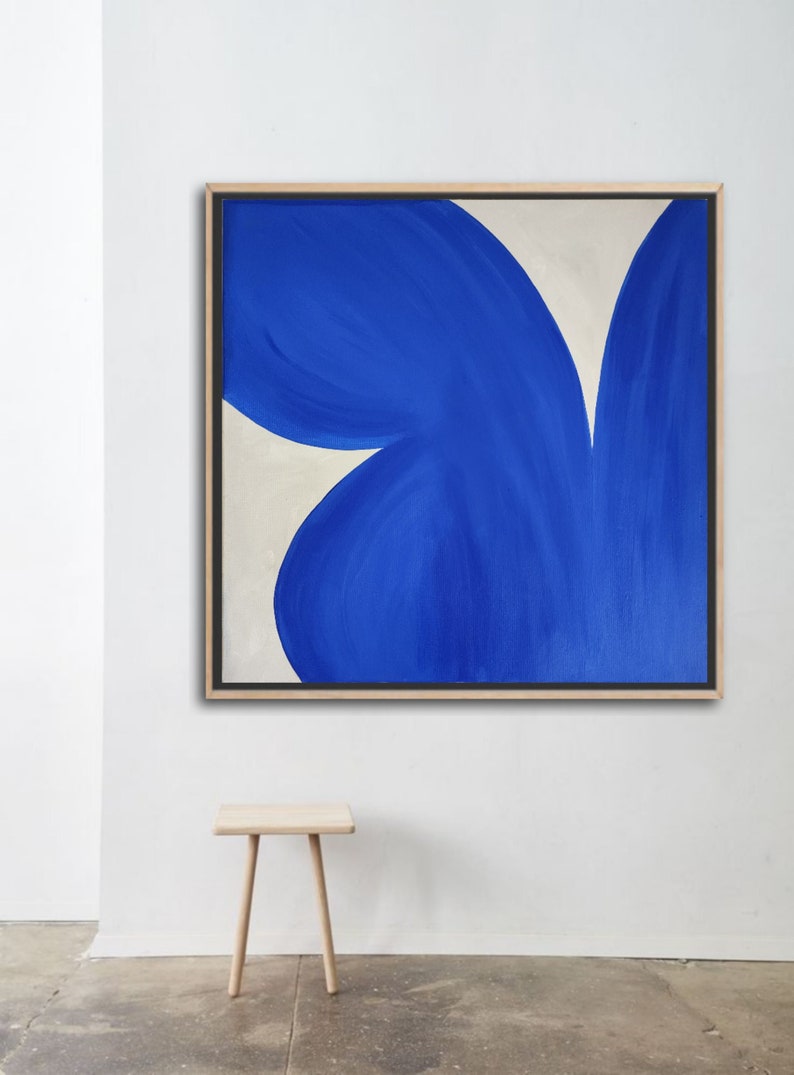 Extra Large Wall Art Abstract,contemporary Art,mid Century Modern,royal ...
