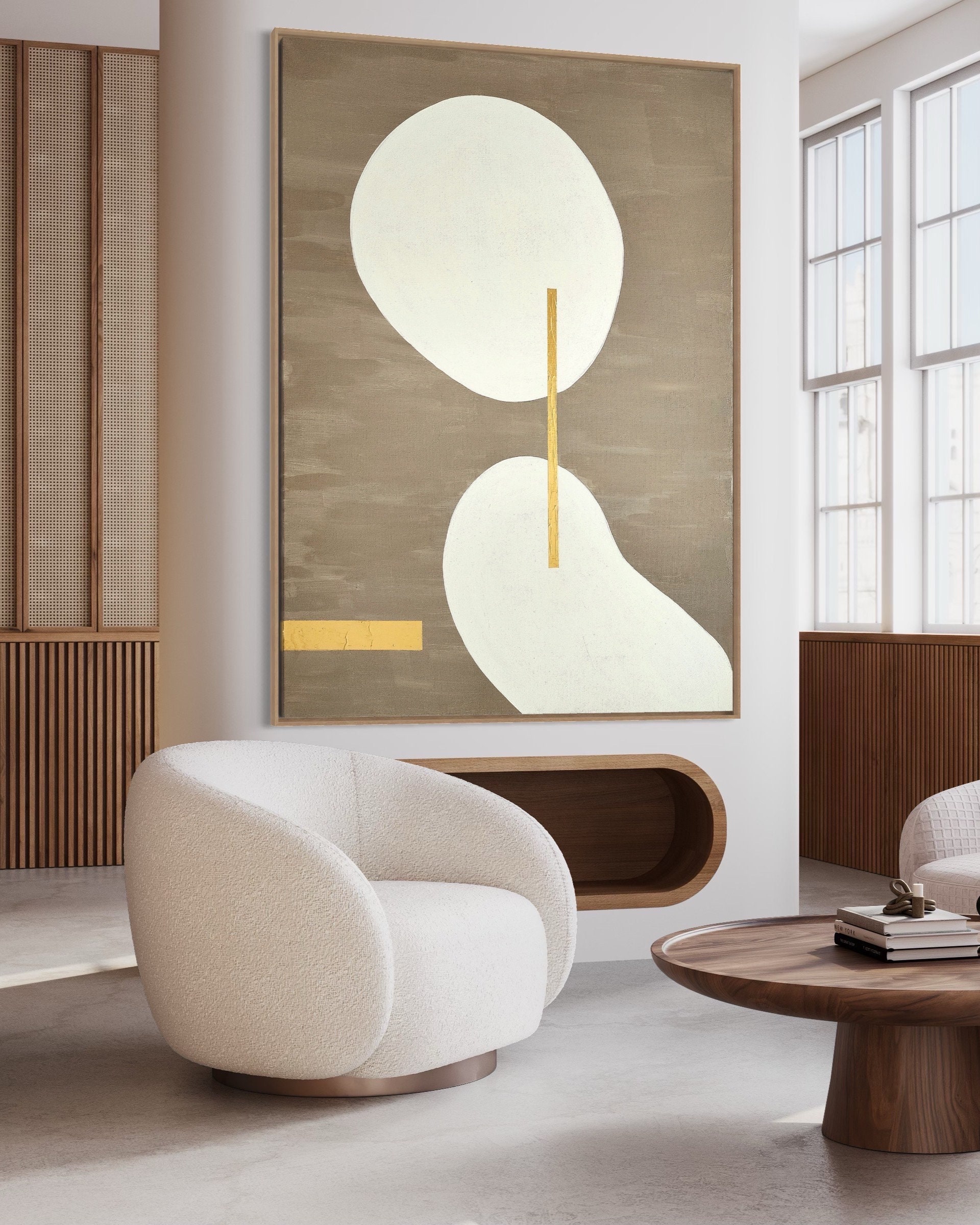 Large Beige Abstract Painting Beige Painting Texture Painting Beige ...